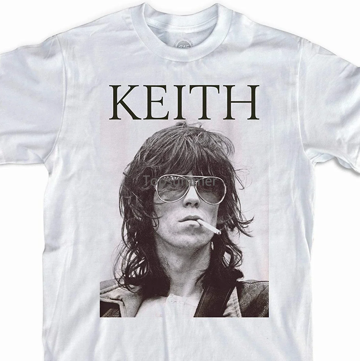 Keith-Richards-T-Shirt-Vintage-70-S-Rock-Tee-O-Neck-Fashion-Casual-High ...
