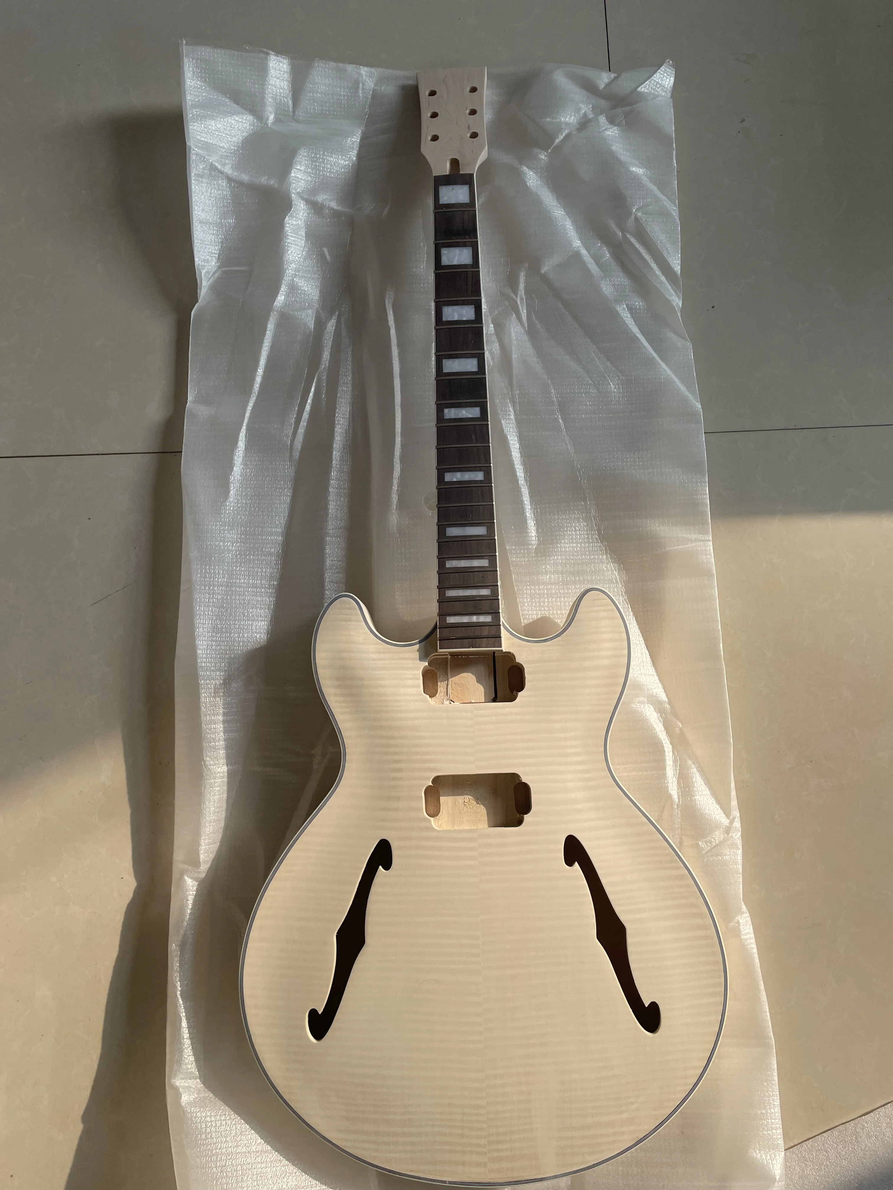 Unfinished-Semi-Hollow-Body-Kit-Guitarra-El-trica-pesco-o-e-corpo-em ...