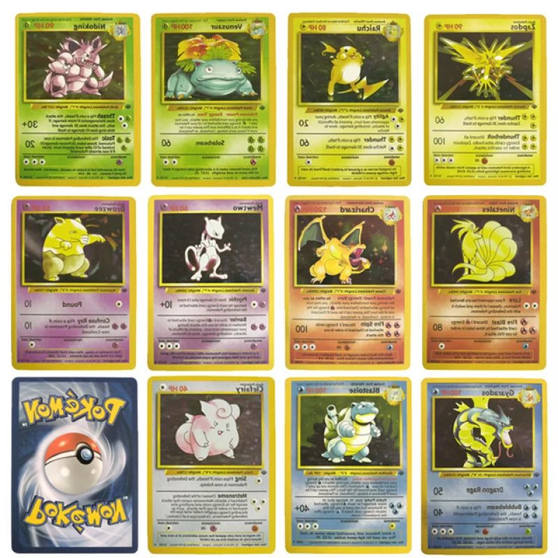 1996 Diy Self Made Pokemon Basis Set Engels Kaarten Pikachu Game ...