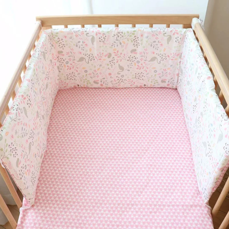 Baby-Bed-Bumper-In-The-Crib-Thick-Soft-Cot-Protection-Detachable-Cradle ...