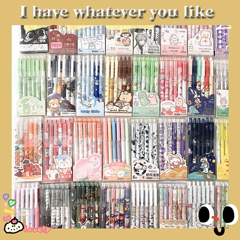 STYLO,Little white--Ensemble de stylos à Gel rétractable Kawaii, stylo ...