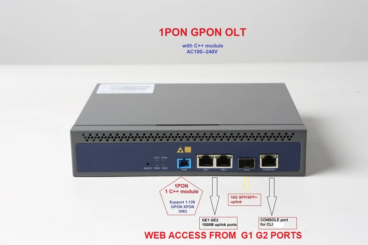 1port Gpon Olt 1:128 Compatibile Gpon Xpon Onu Web Snmp Cli Ha7301gs Hioso - Fiber Optic ...