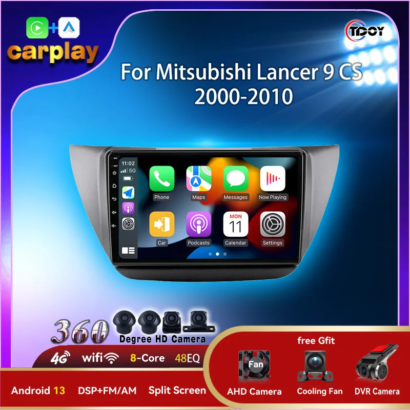 Carplay-Android-Auto-For-Mitsubishi-Lancer-9-CS-2000-2010-2Din-Android ...