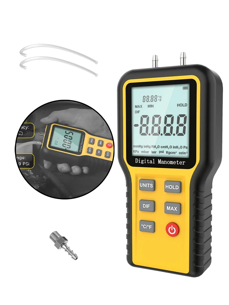 2024-Digital-Manometer-Test-Dual-Input-Differential-Manometer-Air ...