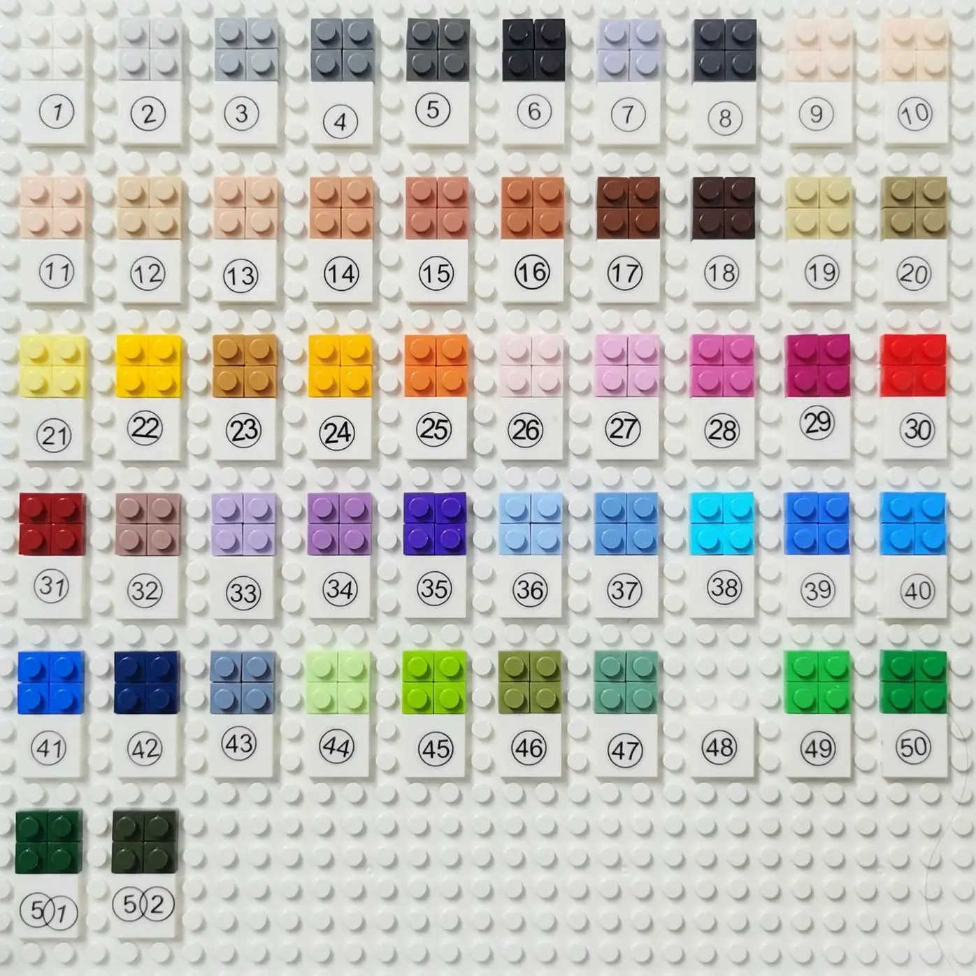 50G-250PCs-Plate-1x1-Building-Block-MOC-Parts-DIY-Pixel-Art-QR-Code ...