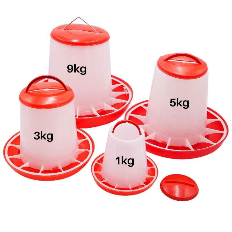 1/3/5/9Kg Automatische Kip Feeder Emmer Haan Kip Voeden Apparaat, farm ...