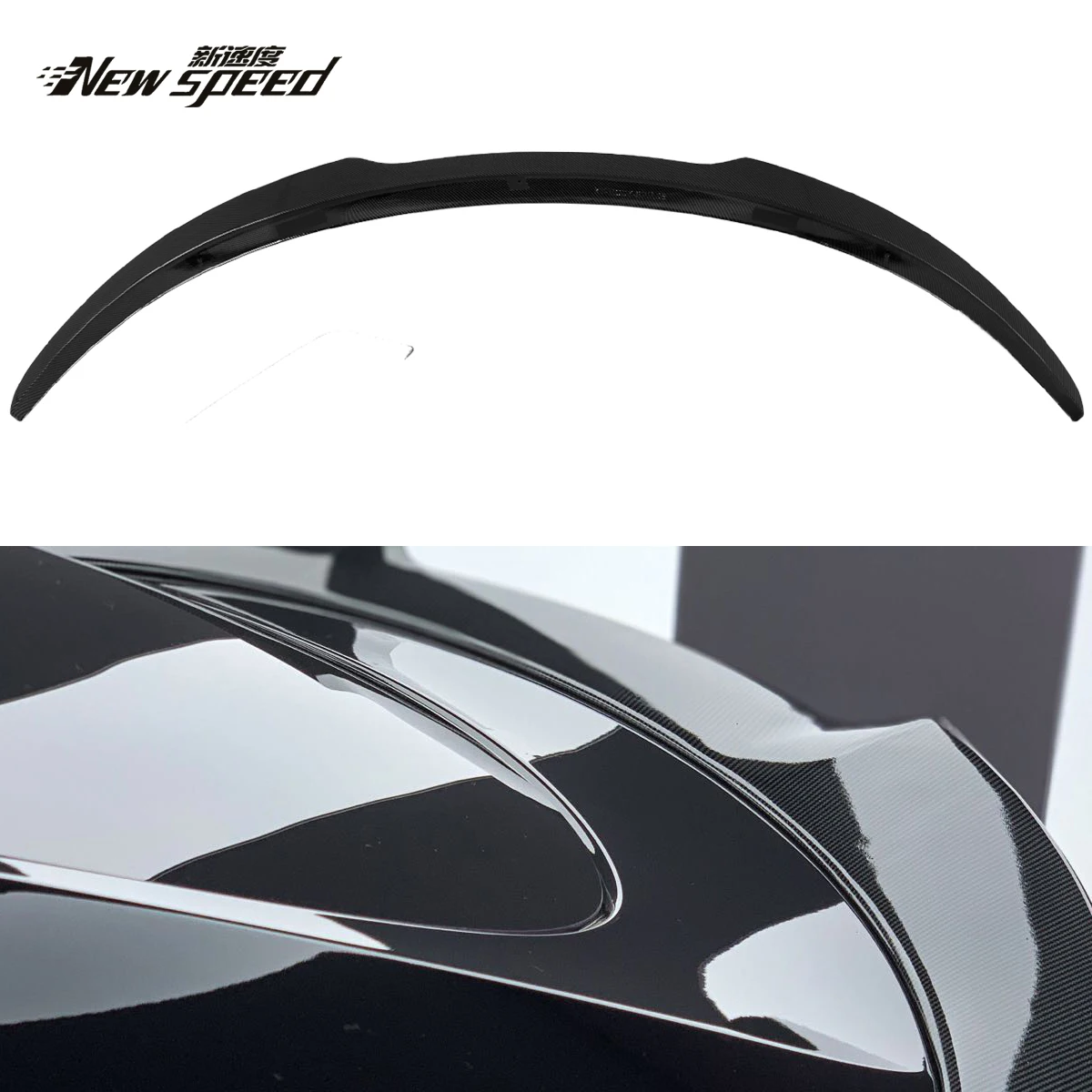 For-Tesla-Model-Y-Rear-Trunk-Spoiler-Rear-Tail-Wings-Glossy-Black ...