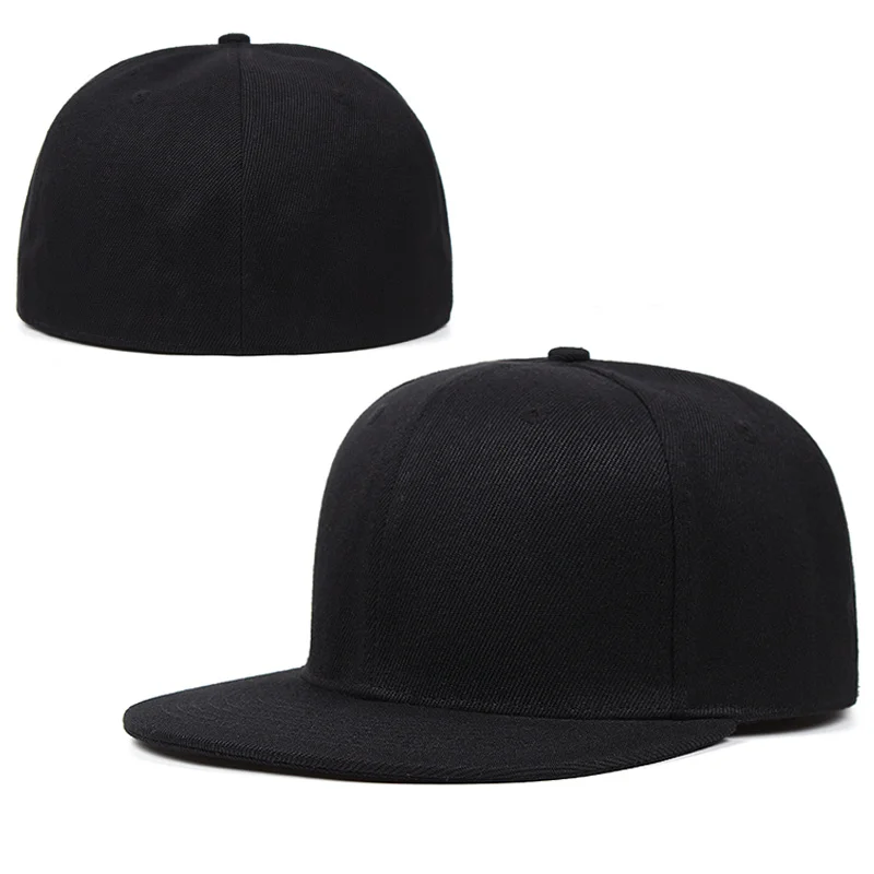 Fashion-Soild-Baseball-Cap-Men-Fitted-Flat-Peak-Hip-Hop-Caps-For-Men ...