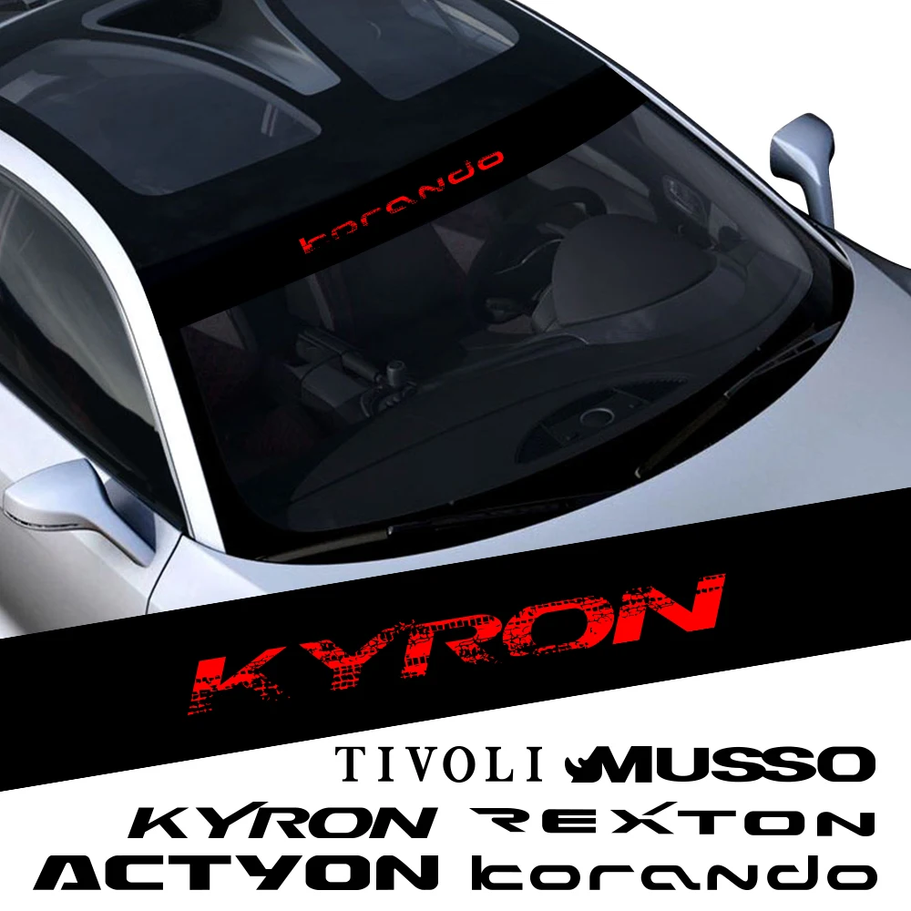 Car-Front-Windshield-Decals-For-SsangYong-Korando-Kyron-Musso-Rexton ...