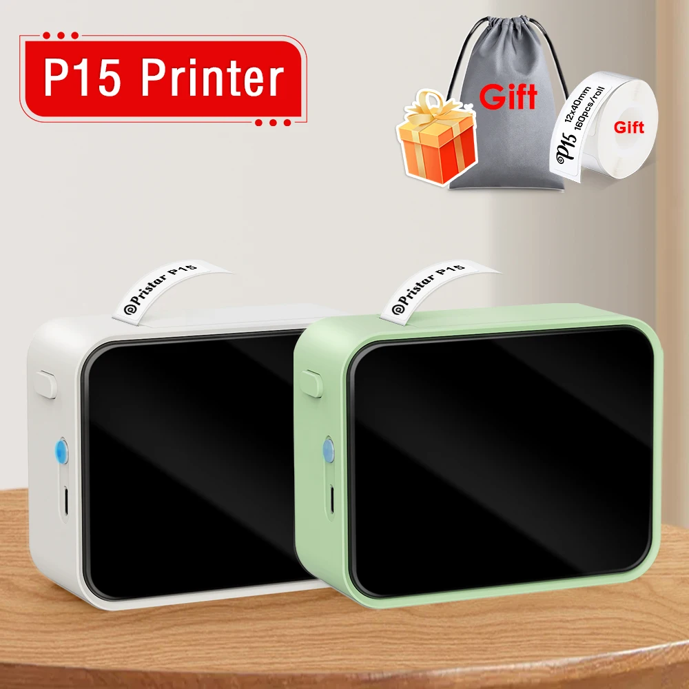 P15 Mini Label Maker Portable Thermal Printer Bluetooth Inkless Print ...