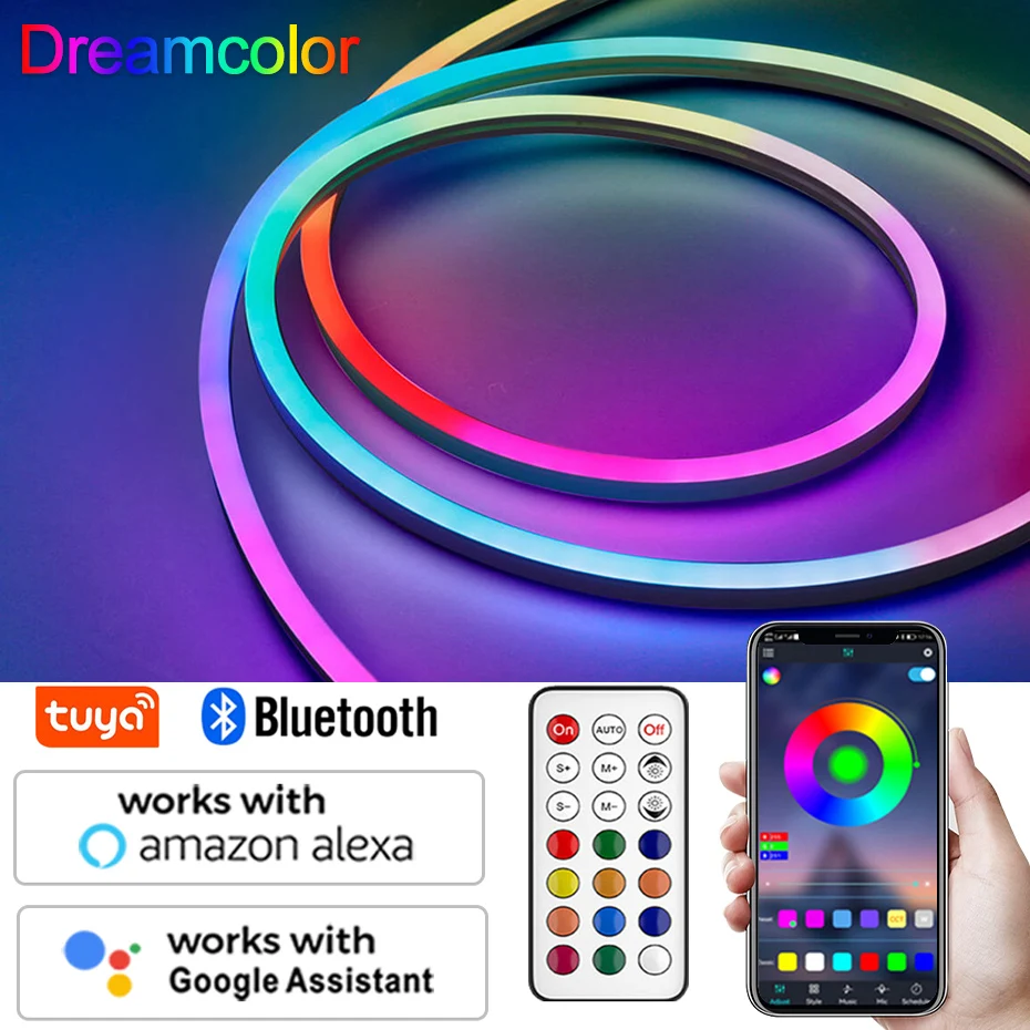 Tuya-WiFi-LED-Neon-Strip-light-12V-RGBIC-Dimmable-LED-Strip-Dreamcolor ...