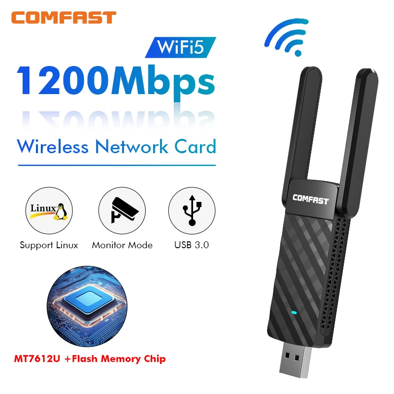 MT7612U-1200Mbps-USB-3-0-WiFi-Adapter-Dual-Band-5Ghz-2-4Ghz-Wireless ...