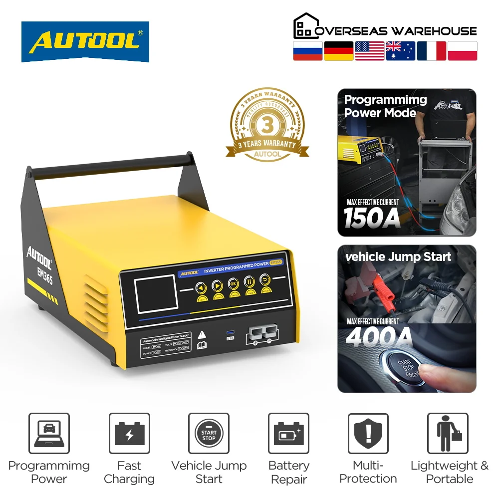 AUTOOL-EM365-150A-Inverter-Programmierung-Netzteil-12V-Battey-Ladeger-t-Auto-Starthilfe-Regler ...