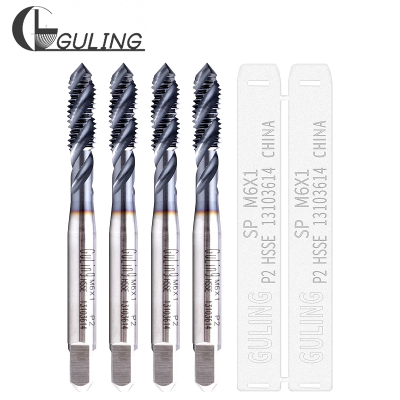 Guling Hsse-m35 With Ticn Spiral Fluted Tap M2 M3 M4 M5 M6 M8 M10 M12 X0.45 X0.7 X0.8 X1 X1.75 ...