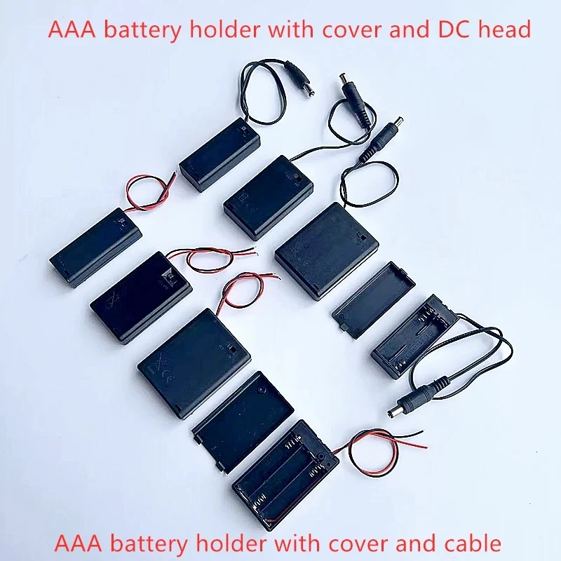 2PCS-AAA-Battery-Box-with-Cover-And-Cable-2-3-4X-AAA-Battery-Holder ...