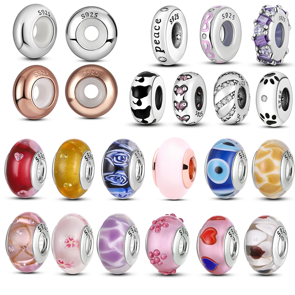Pandora Bead 925 Sterling Silver Original Spacers - Spacer Clip Charms ...