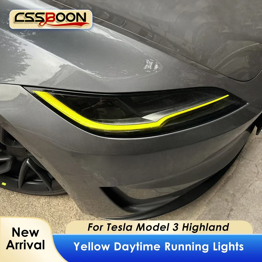 CSSBOON Car DRL Daytime Running Lights For Tesla Model 3 Highland LED ...