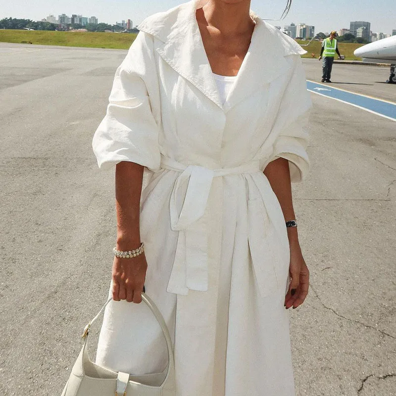 Elegant-Women-s-Lapel-Long-Sleeved-Party-Dress-New-2024-Autumn-White ...