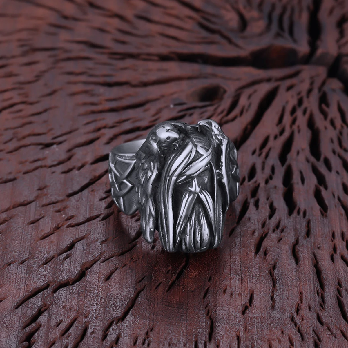Stainless-Steel-Vintage-Plating-Black-Odin-Raven-Ring-Nordic-Celts ...
