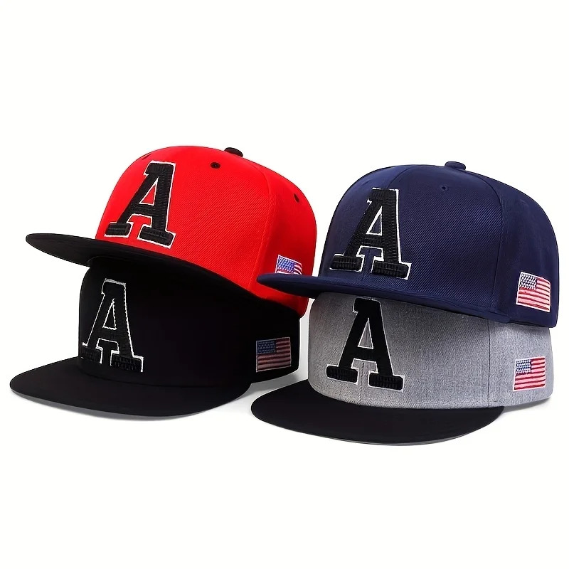 Fashion-Men-Hip-Hop-Cap-A-Letter-Embroidery-Baseball-Caps-cotton ...