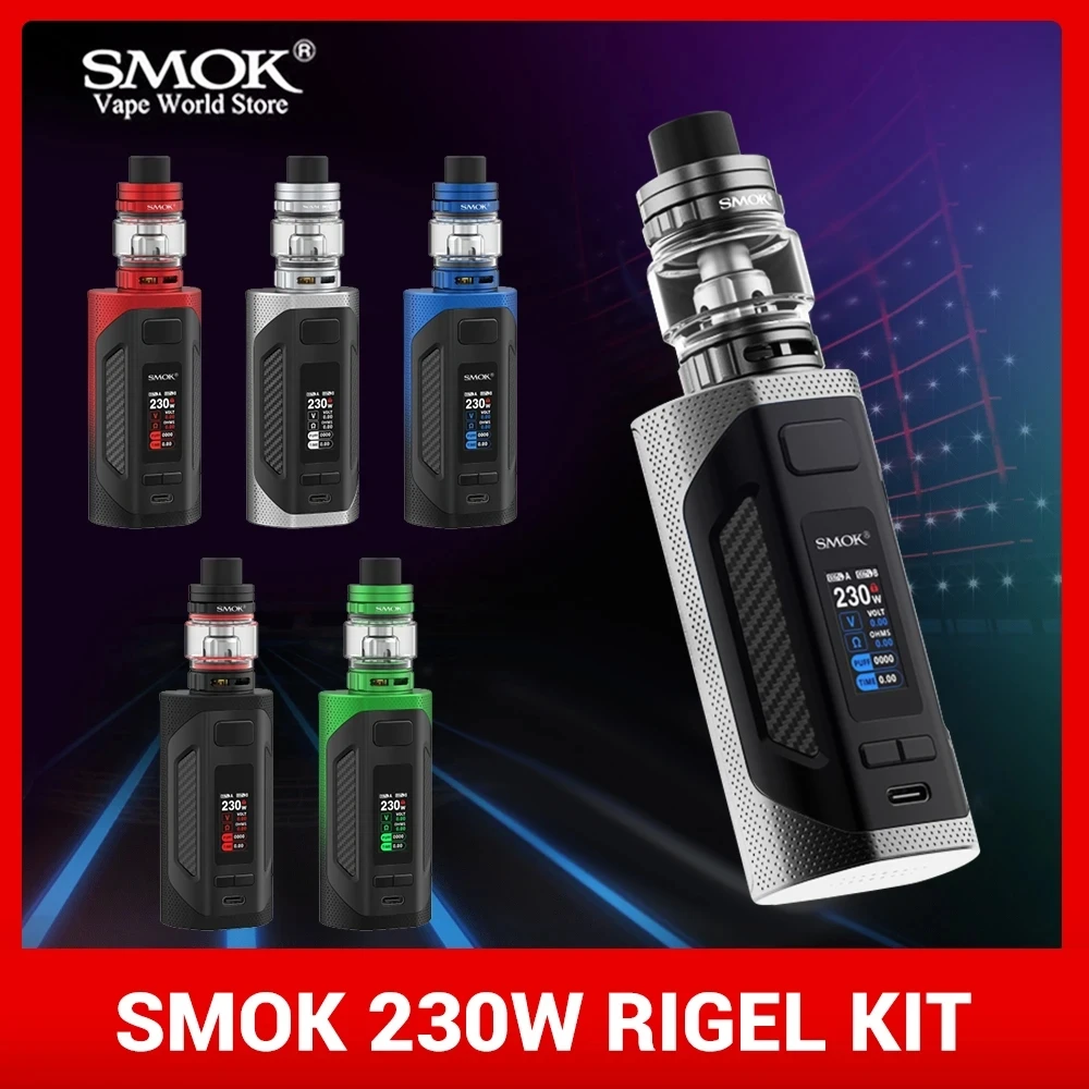 Original-Vape-SMOK-RIGEL-Kit-Box-Mod-230W-Electronic-cigarette-With ...