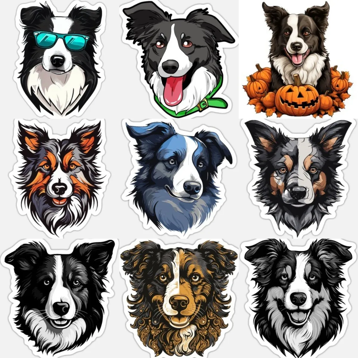 Border-Collie-Dog-Cute-Creative-Stickers-Wall-Room-Truck-Motorcycle-Car ...
