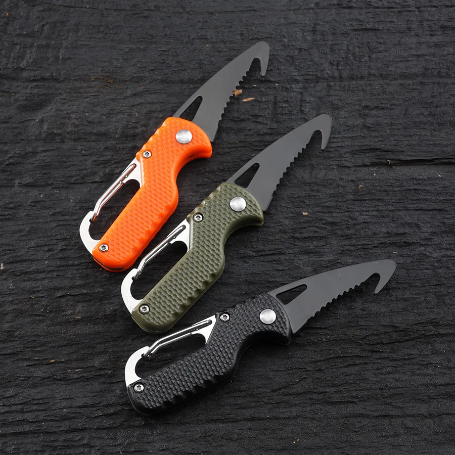 Portable-Multifunctional-Express-Parcel-Knife-Keychain-Serrated-Hook ...