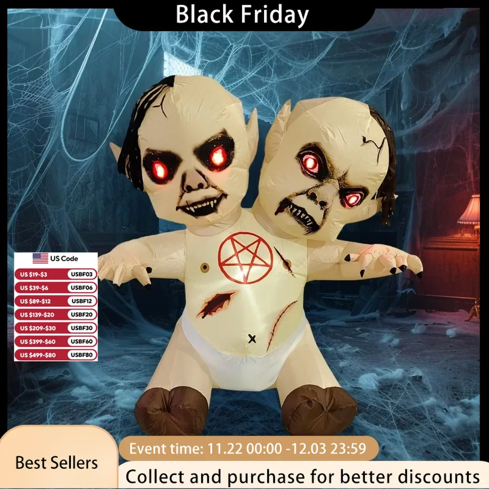 Halloween-Party-Creepy-Two-Headed-Baby-Demon-Terrifying-Zombie-Outdoor ...
