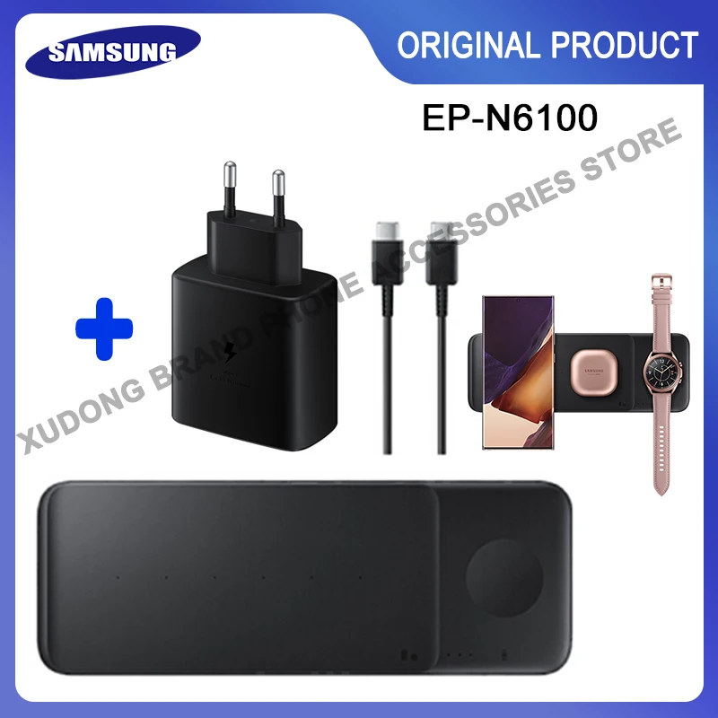 Original Samsung EP P6300 3 In 1 Fast Wireless Charger Trio Pad for ...