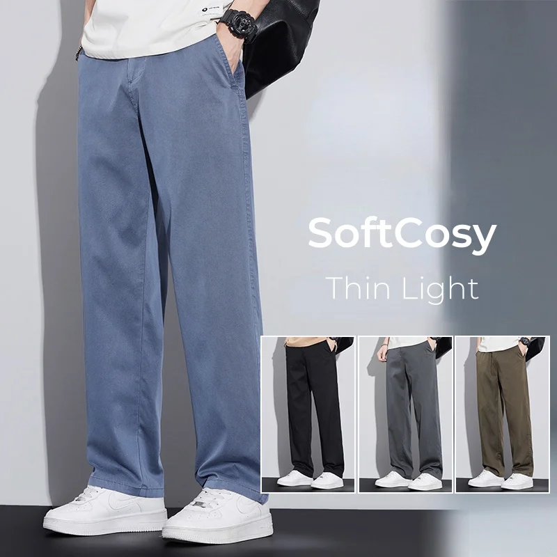 2024-Summer-Thin-Men-s-Loose-Comfortable-Casual-Pants-Stretch-Soft ...