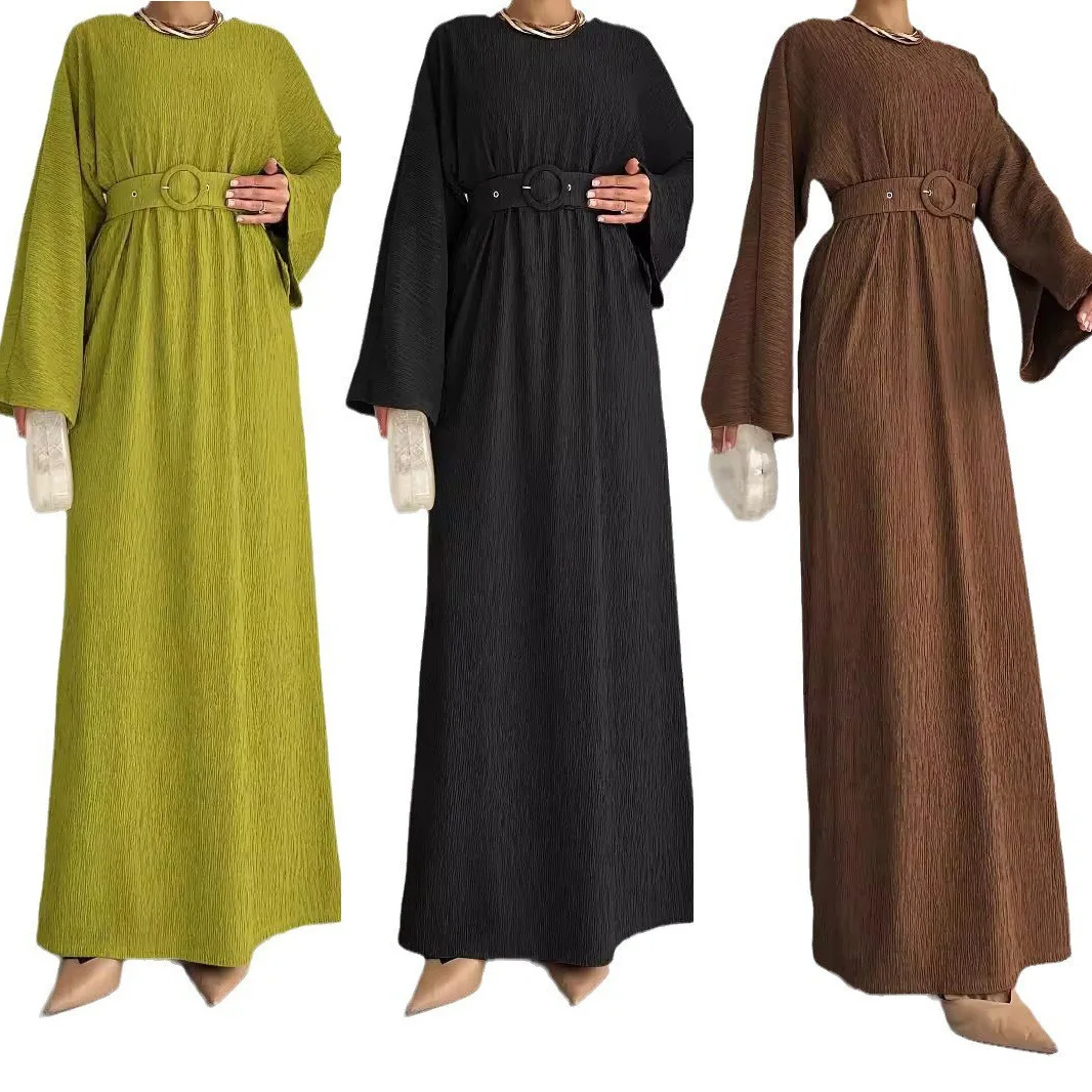 Eid-Muslim-Arab-Long-Robe-Dress-Jalabiya-Abaya-for-Women-Dresses-Sashes ...