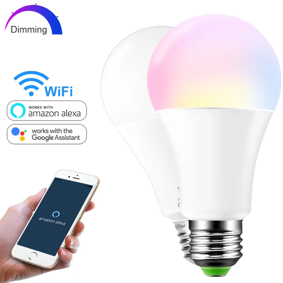 15W-WiFi-Smart-Bulb-B22-E27-RGB-LED-Light-Bulb-85-265V-Alexa-Google ...