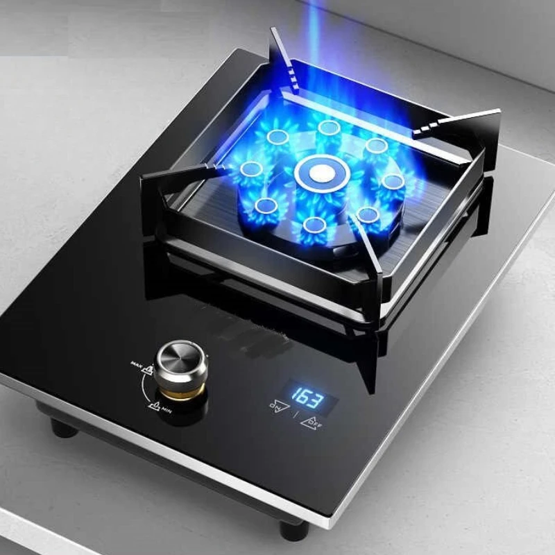 Embedded Single Burner Gas Stove Timer,5.2KW High-Power Desktop LNG ...