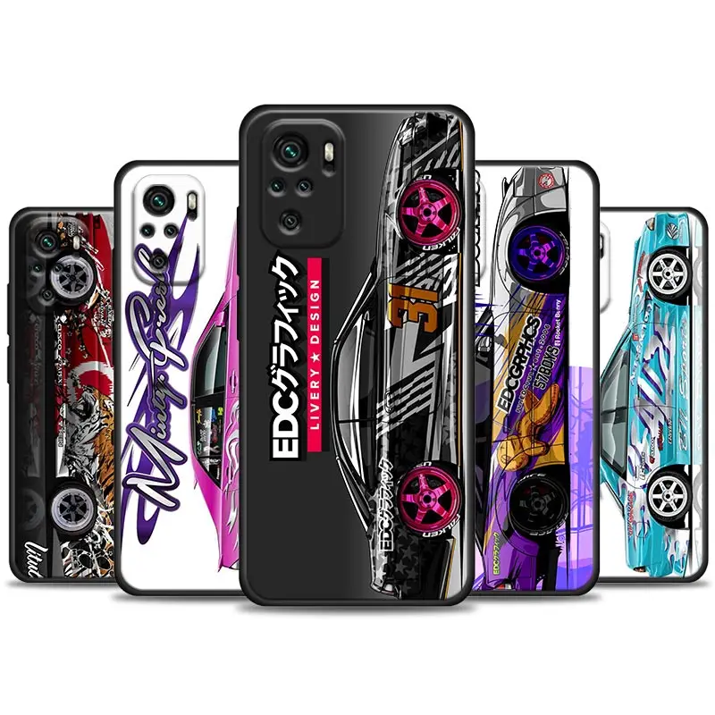 Tokyo JDM Drift Sports Car Phone Case For Xiaomi Redmi Note 11 10 9 8 ...