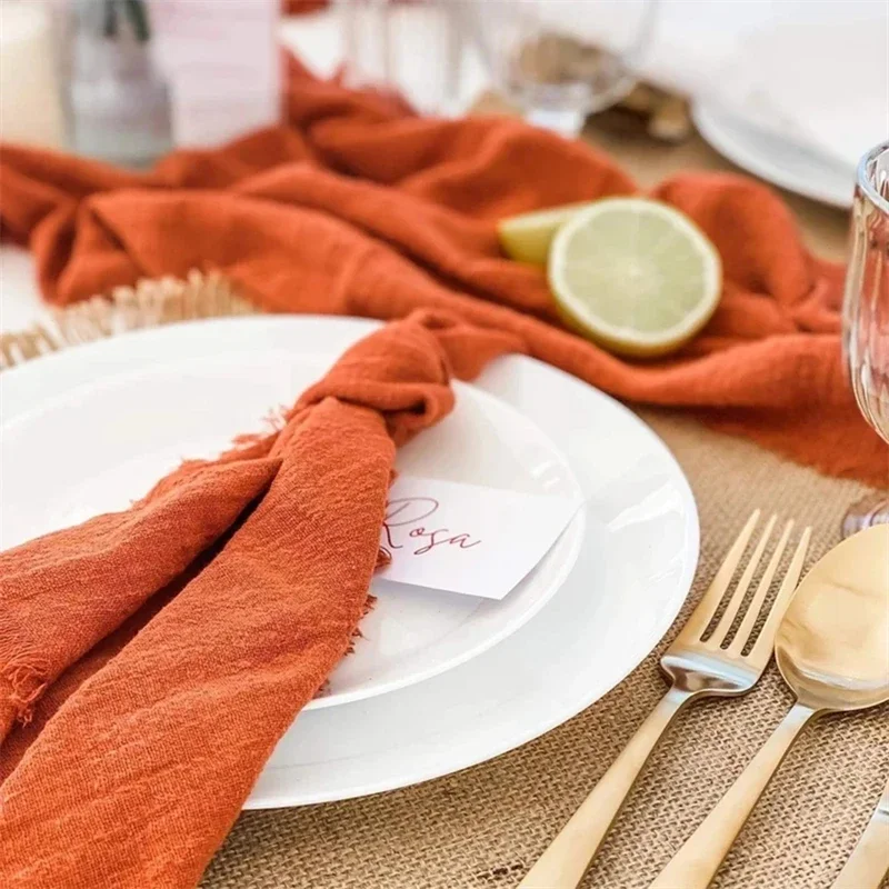 10pcs-Rust-Wedding-Napkin-Cotton-Cloth-43x43cm-Rustic-Gauze-Hanky-Tea ...