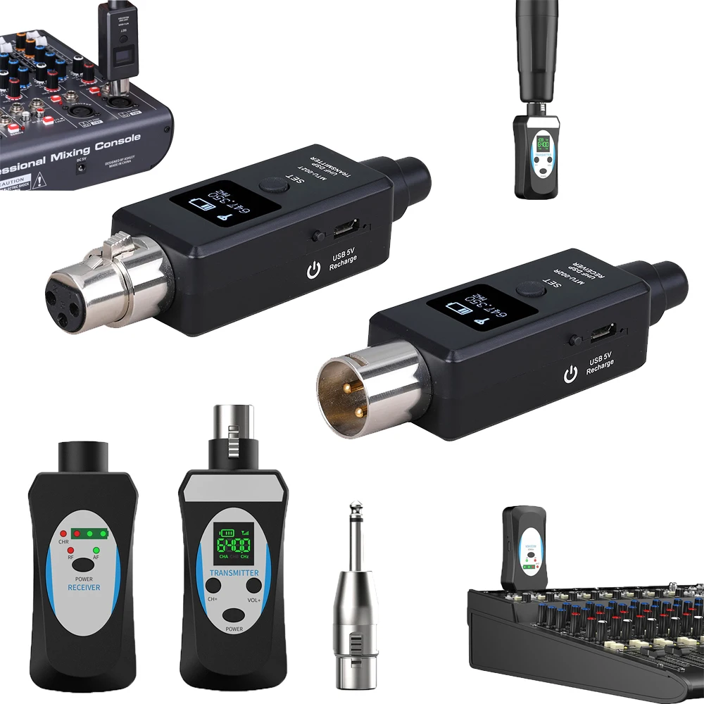 Microphone-Wireless-Transmitter-System-HD-Display-UHF-DSP-Audio ...
