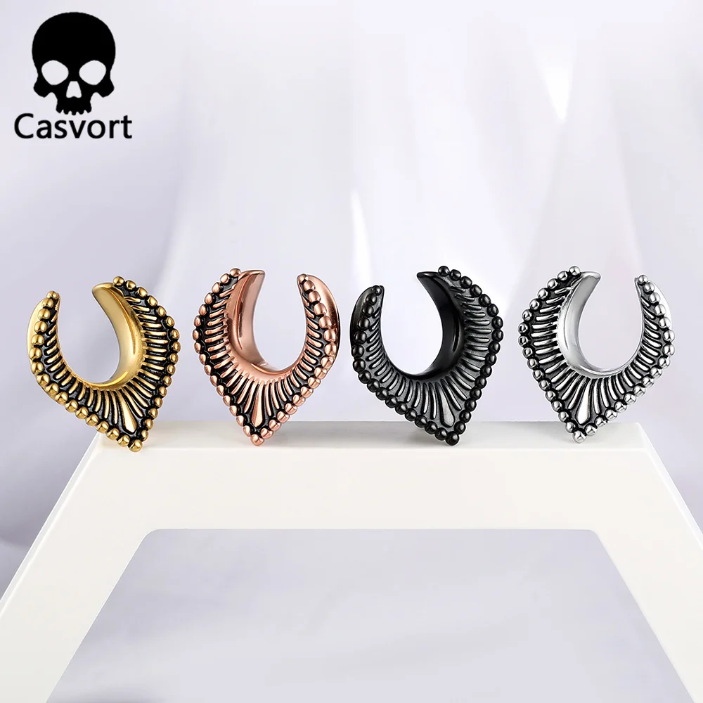 Casvort-10-PCS-Wholesale-Spine-Saddle-Ear-Tunnels-Plugs-Stainless-Steel ...
