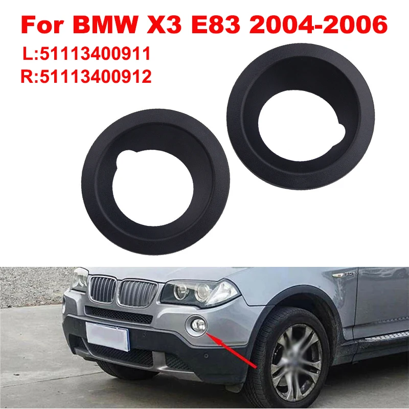 1Pair-Fog-Lamp-Frame-For-BMW-X3-E83-2004-2006-Front-Bumper-Light-Cover ...