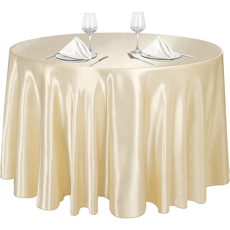 Champagne-145CM-Round-Satin-Tablecloths-Satin-Cover-Silk-Tablecloth ...