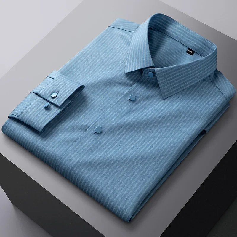 shirt-men-New-bamboo-fiber-shirt-men-s-long-sleeved-shirt-solid-color ...