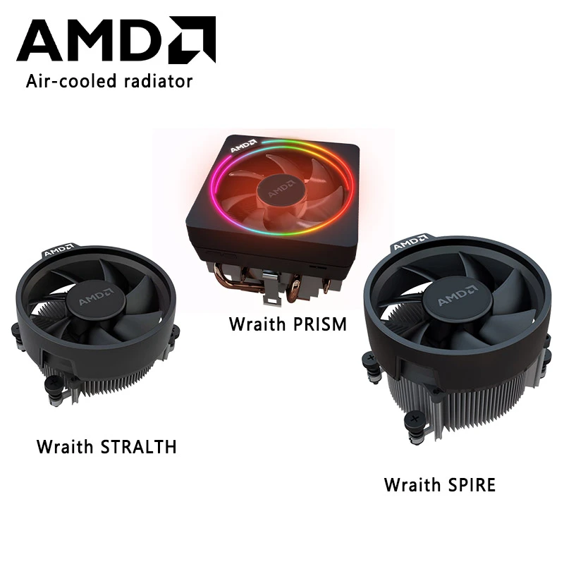 Amd Ryzen Wraith Cooler Fan Original New Stealth Prism Rgb For R5 R7 R9 ...