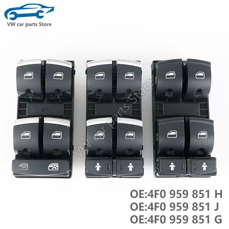 4F0959851J NEW Master Switch Electric Control Window Lifter Button For ...
