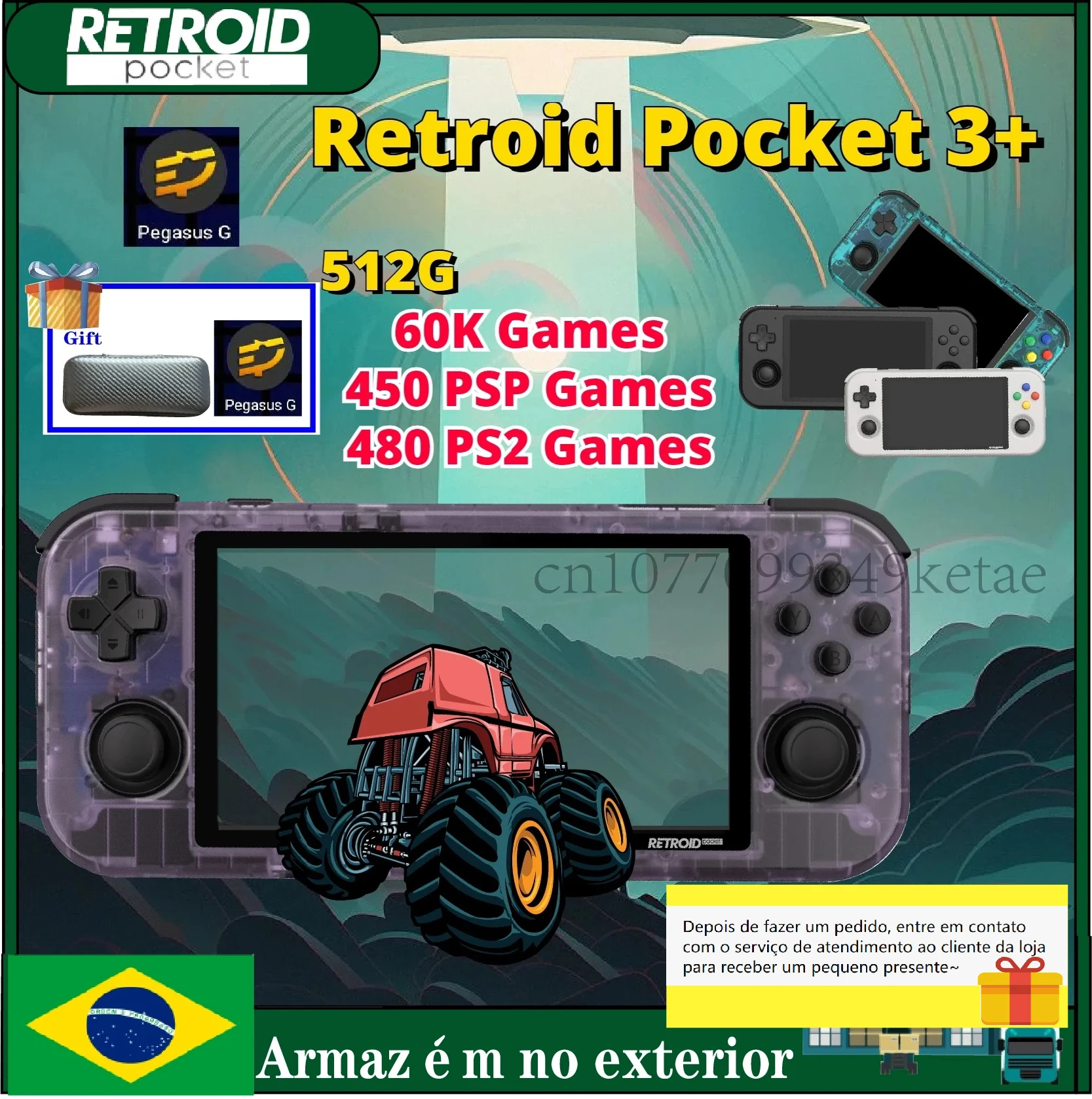 Retroid Pocket 3 + Handheld Retro Game Machine, RP3 Plus, 4.7 "Touch ...