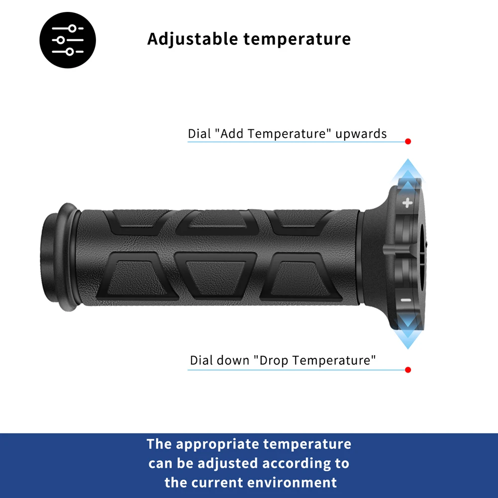 22mm Motorcycle Hand Heated Grips 3 Gear Motorcycle Heating Handlebar ...
