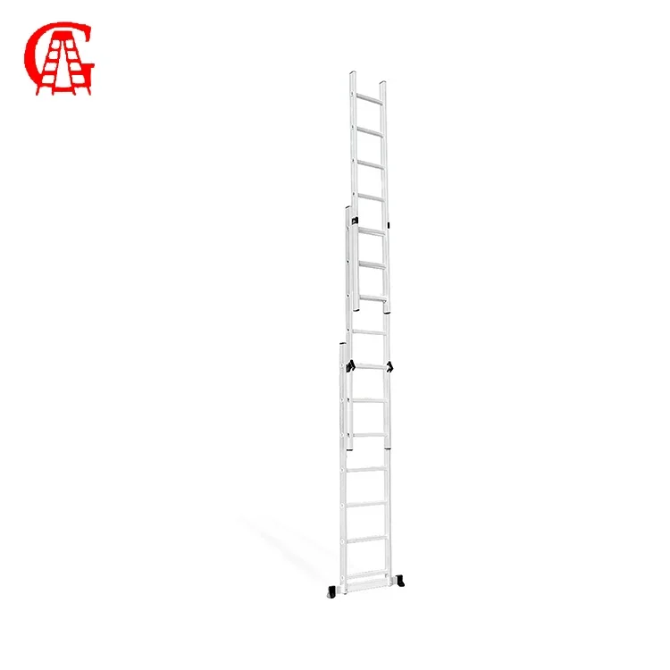 3-sections-Aluminum-Combination-Extension-Ladders-Home-Climbing-Roof ...