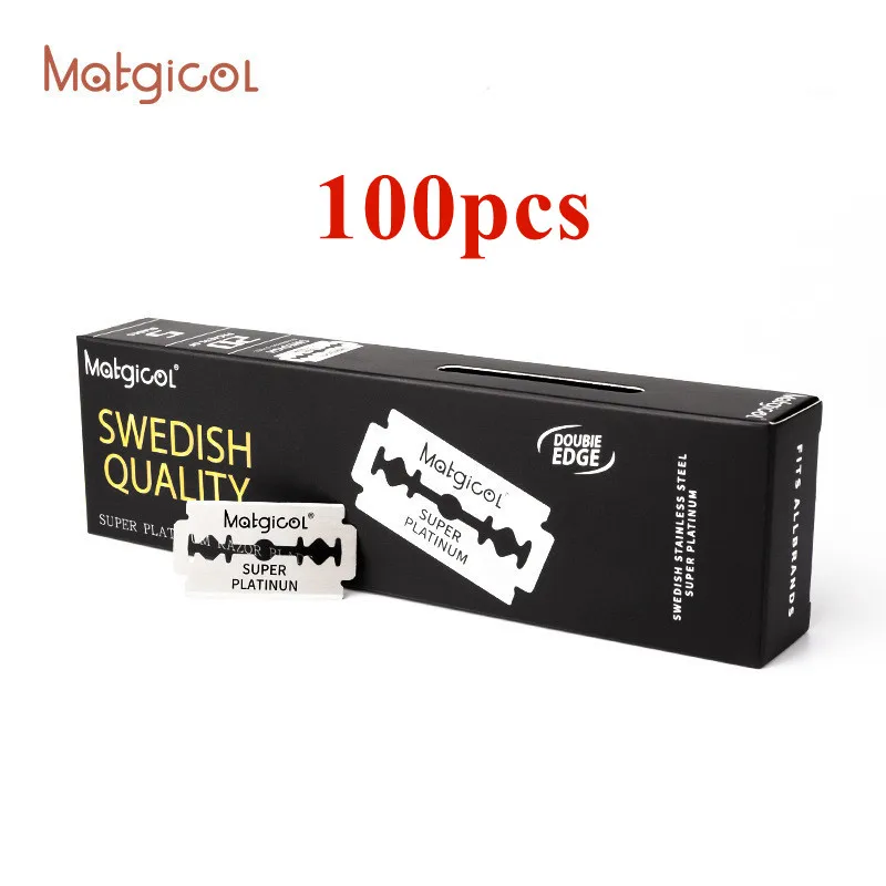 100-PCS-Razor-Blades-For-Double-Edge-Razor-Stainless-Steel-Blades-Used ...