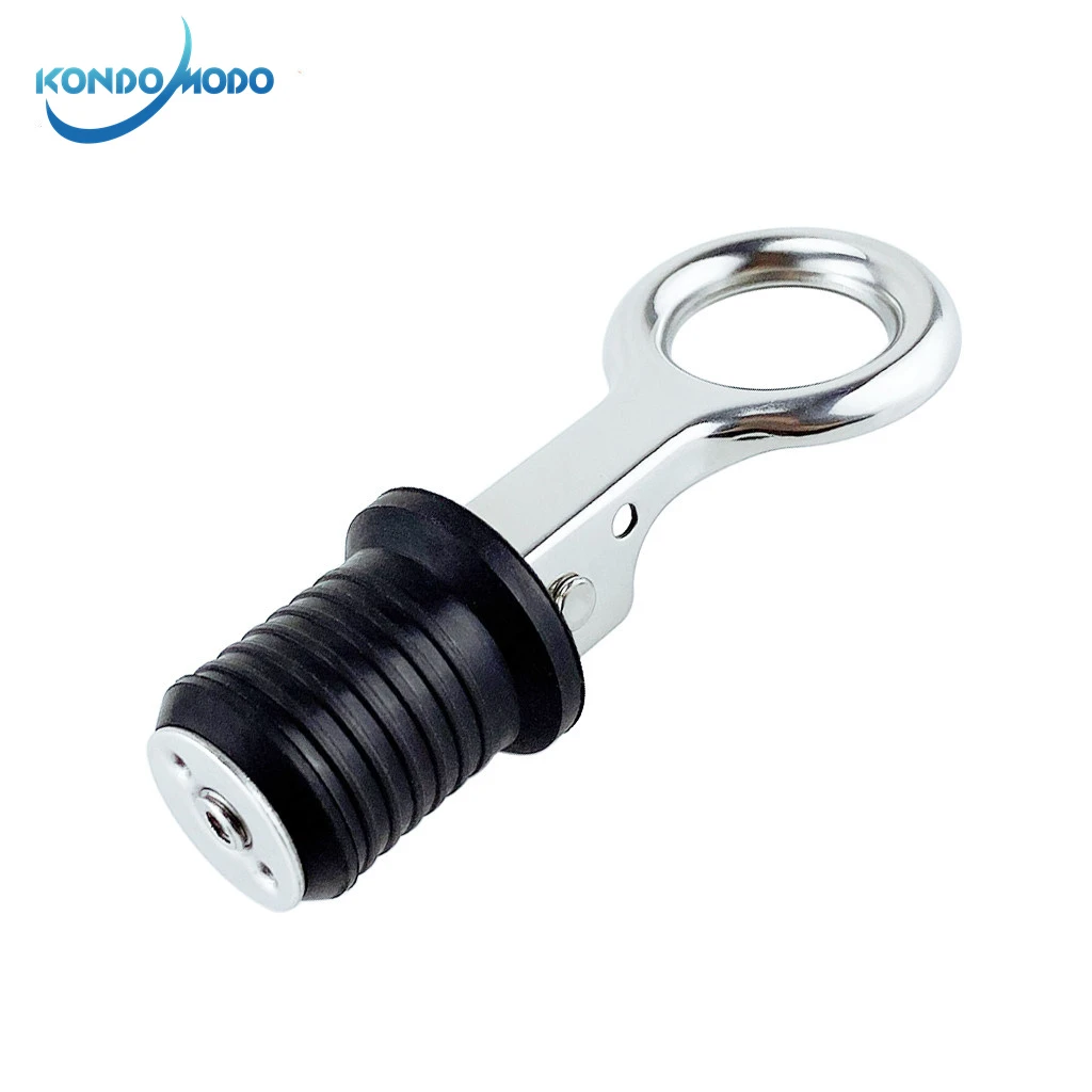Marine Stainless Steel 304 Handle Rubber Drain Plug Snap Tight Flip ...