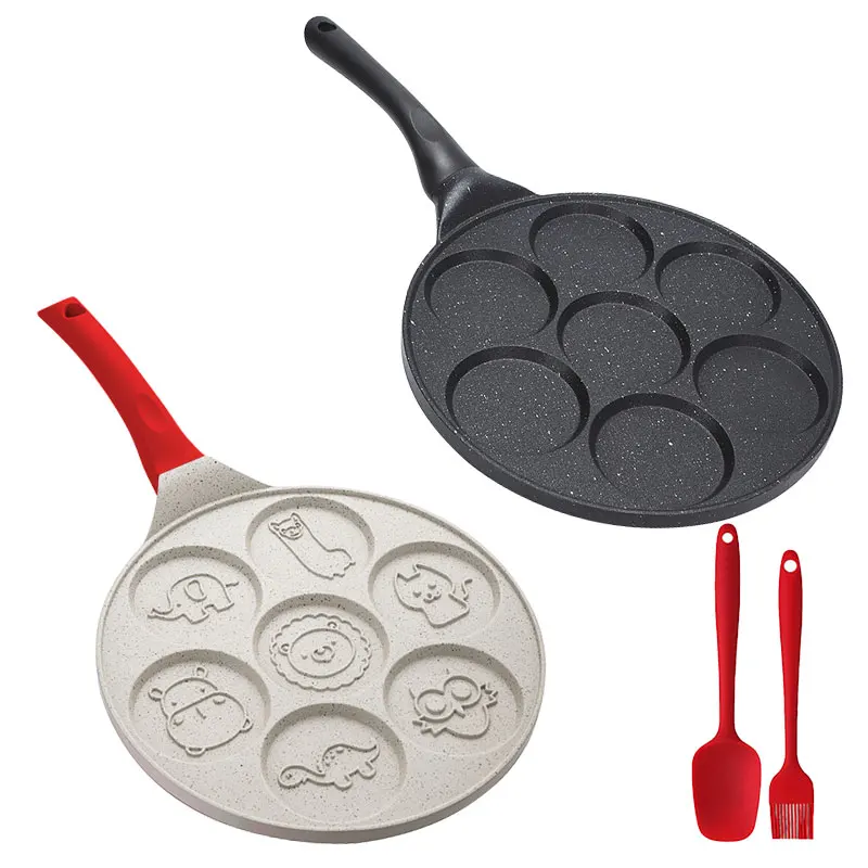 7-Cup-Pancake-Pan-Nonstick-Breakfast-Griddle-Dinosaur-Animals-Waffle ...