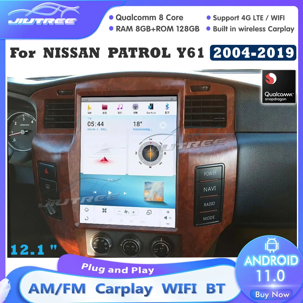 Qualcomm 665 Android11 Car Radio Gps Stereo For Nissan Patrol Y61 2004 2005-2019 Car Stereo 12 ...