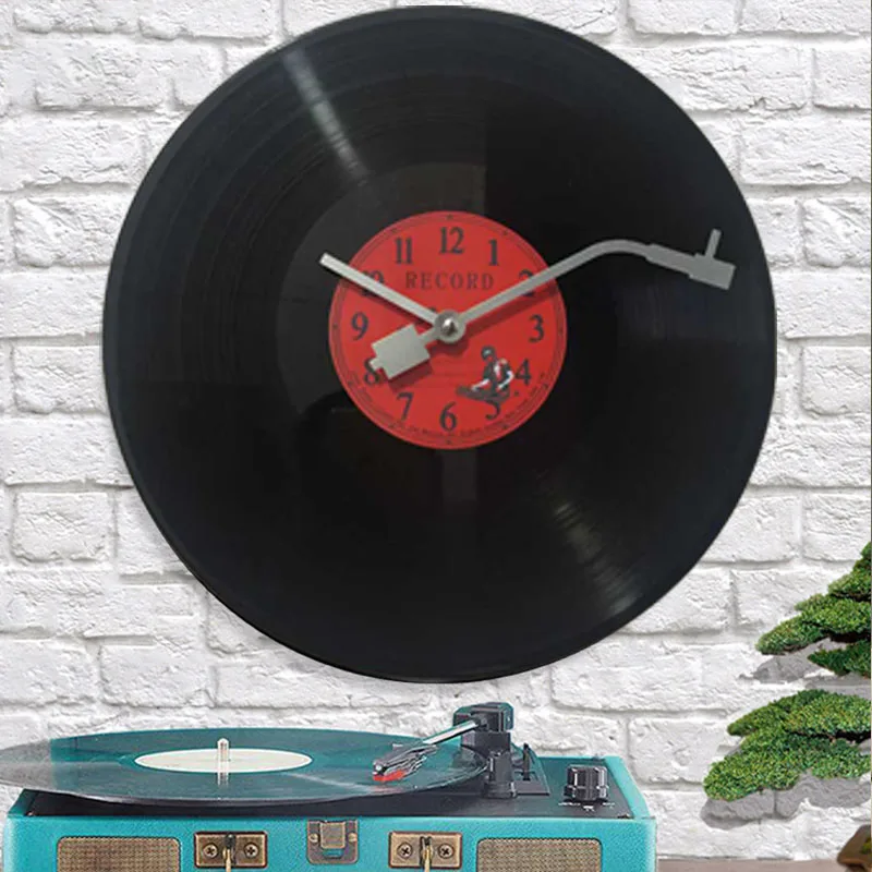 European-Retro-Nostalgic-Ultra-Quiet-Clock-Vinyl-Record-Personality ...
